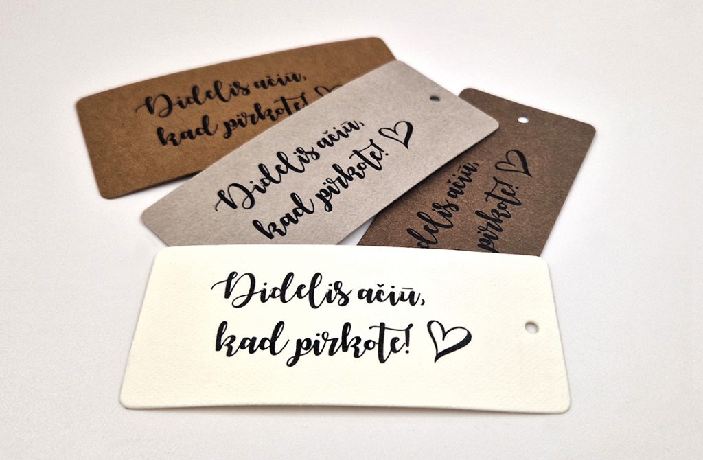 “Didelis ačiū” etiketė – 90x40mm – 10vnt – Alkante Shop