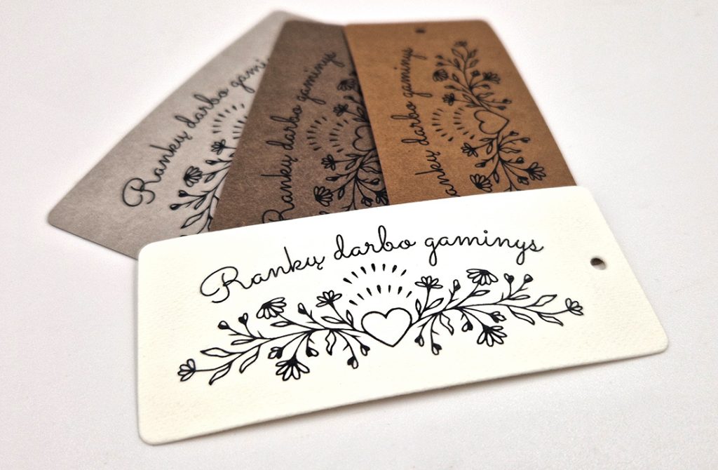 “Rankų darbo gaminys” etiketė – 90x40mm – 10vnt – Alkante Shop