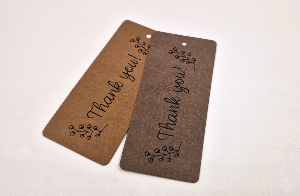 “Thank you” etiketė – 90x40mm – 10vnt – Alkante Shop